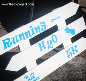 Running Group Wood Sign