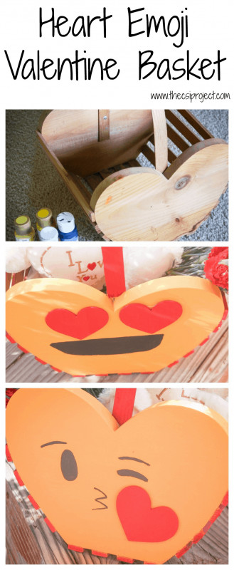 Heart Emoji Valentine Basket